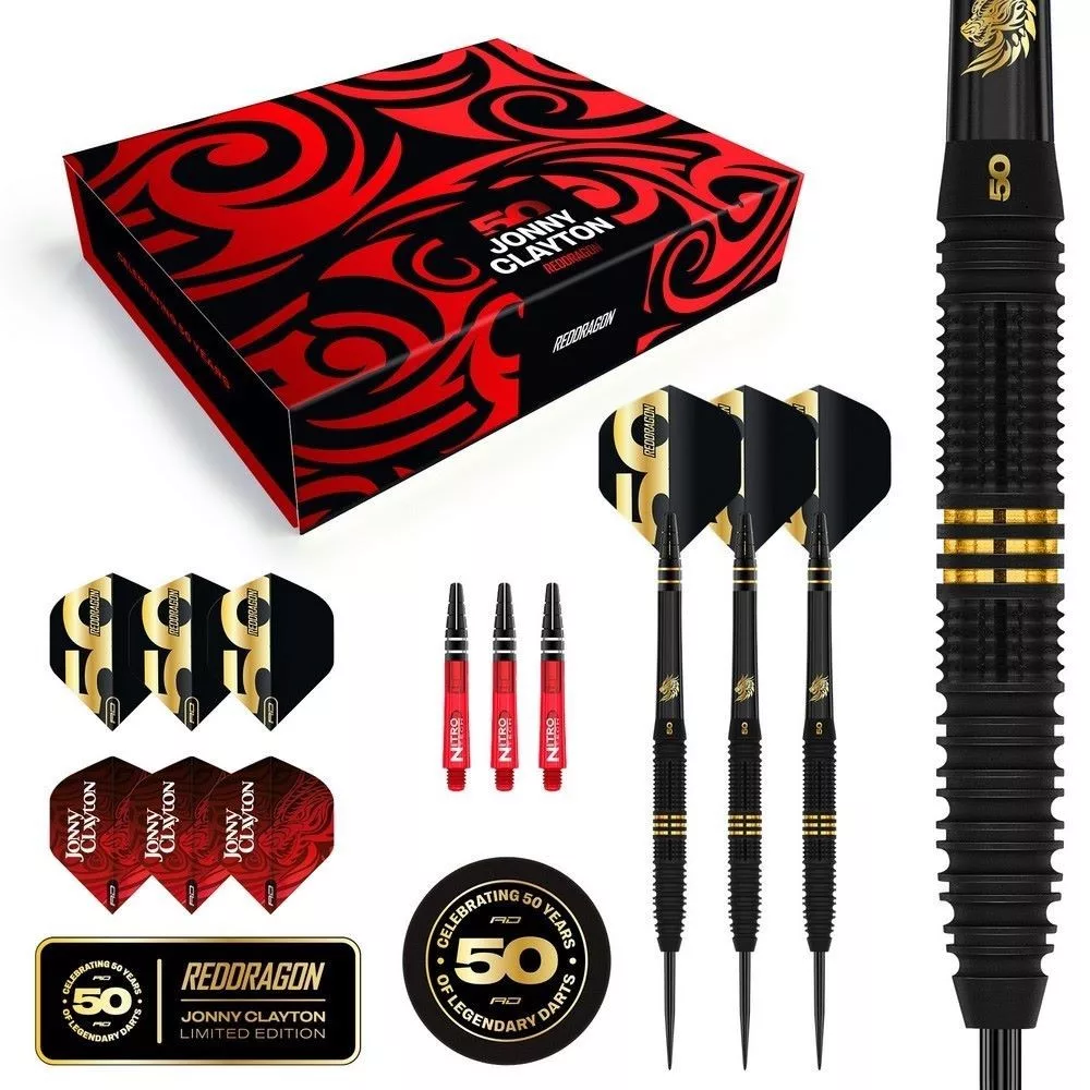 Dart szett steel Red Dragon 50 Years Jonny Clayton 22g, 90%